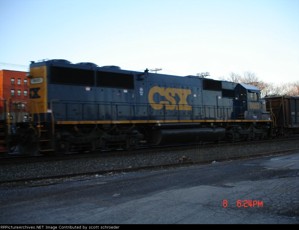 CSX 8603 (SD50) trails an SD70MAC & a SD40-2 WB on the #2 Track